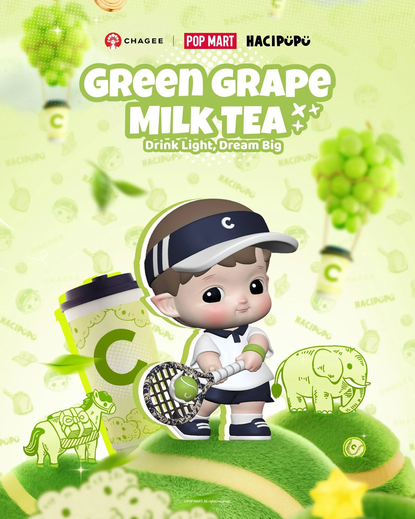 Hacipupu Green Grape Milk Tea